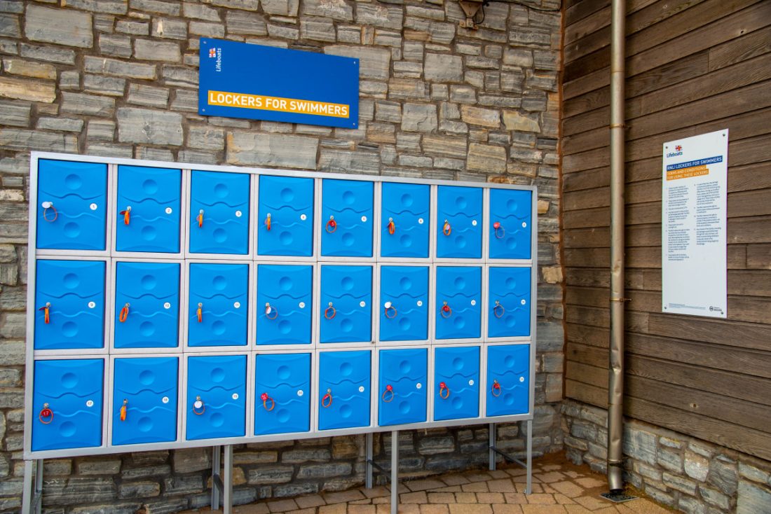 Exmouth RNLI launch Swimmers Safety Lockers - EXMOUTH RNLI